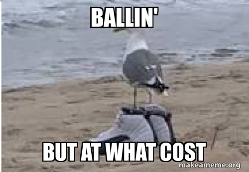 ballin' but at what cost - ballin' Meme Generator