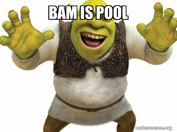 Bam is pool - Shrek Meme Generator