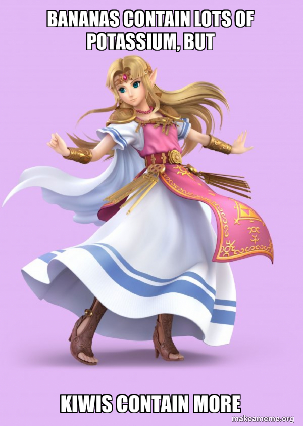 Bananas Contain lots of potassium, but kiwis contain more - Princess ...