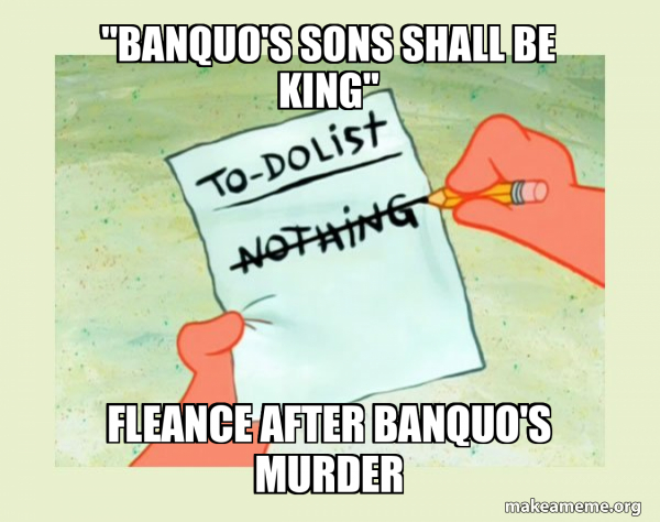"Banquo's sons shall be king" Fleance after Banquo's Murder - To Do ...