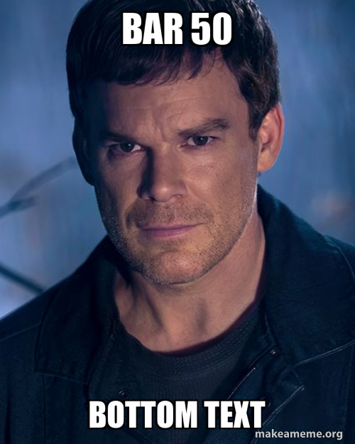 Bar 50 Bottom text Meme Generator