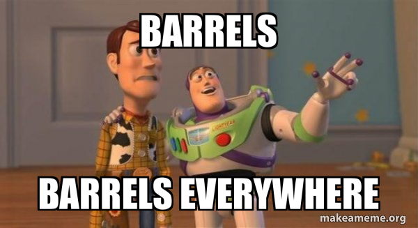 Barrels Barrels Everywhere - Buzz and Woody (Toy Story) Meme Meme Generator