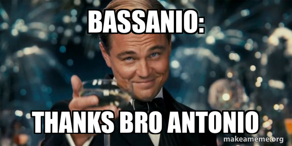 bassanio: thanks bro antonio - Great Gatsby Reaction - Leonardo ...