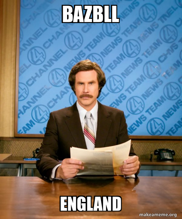 Bazbll England - Breaking News Meme Generator