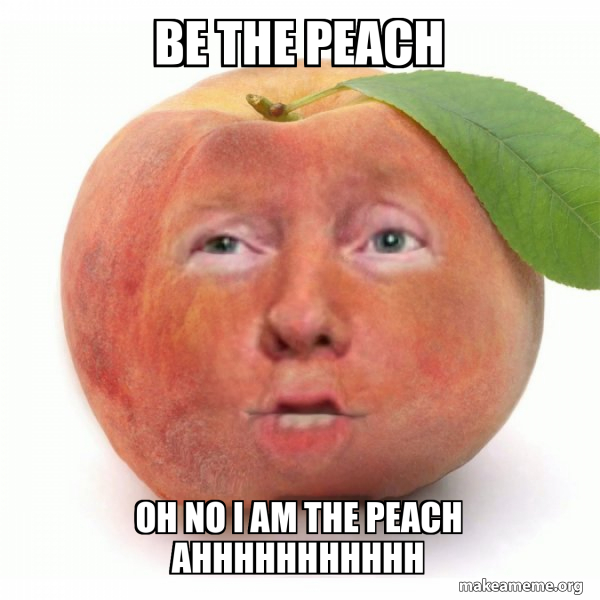 be the peach oh no I am the peach ahhhhhhhhhhh - Impeached Donald Trump ...