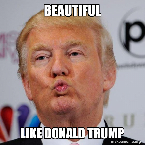 beautiful like donald trump - Donald Trump Kissing Meme Generator