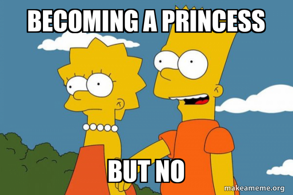 becoming a princess but no - Bart and Lisa Chat Meme Generator