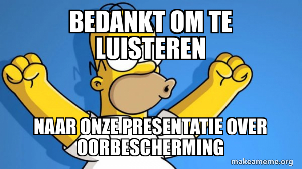 BEDANKT OM TE LUISTEREN NAAR ONZE PRESENTATIE OVER OORBESCHERMING ...