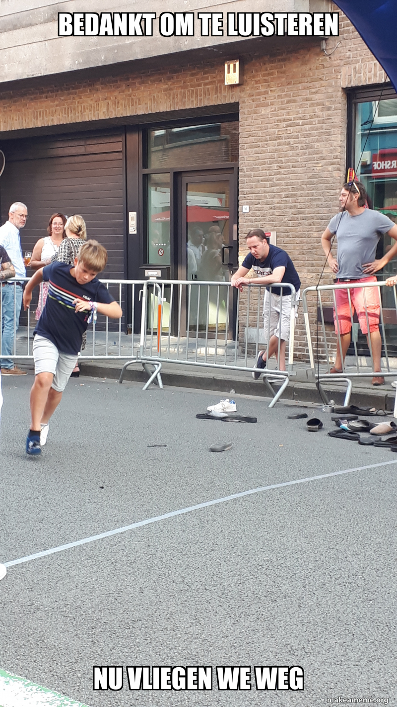 Bedankt om te luisteren nu vliegen we weg Meme Generator