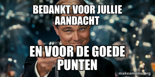 Bedankt voor jullie aandacht en voor de goede punten - Great Gatsby ...