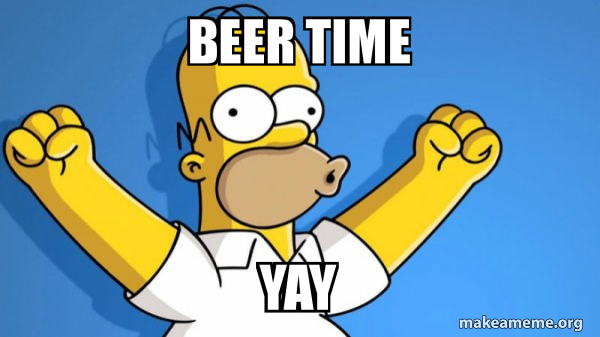 Beer time Yay - Happy Homer Meme Generator