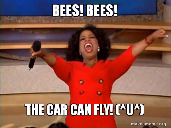 bees! bees! the car can fly! (^U^) - Oprah Winfrey - You Get a Car Meme ...
