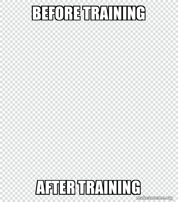 Before training After training - Free Meme Generator