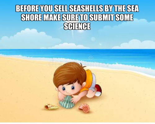 Before you sell seashells by the sea shore make sure to submit some ...