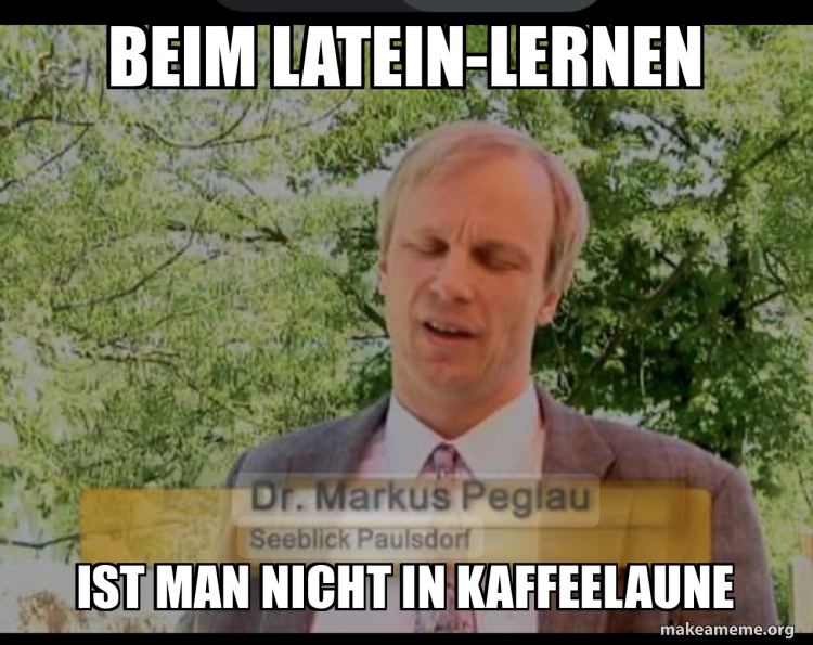 Beim Latein-lernen ist man nicht in Kaffeelaune Meme Generator