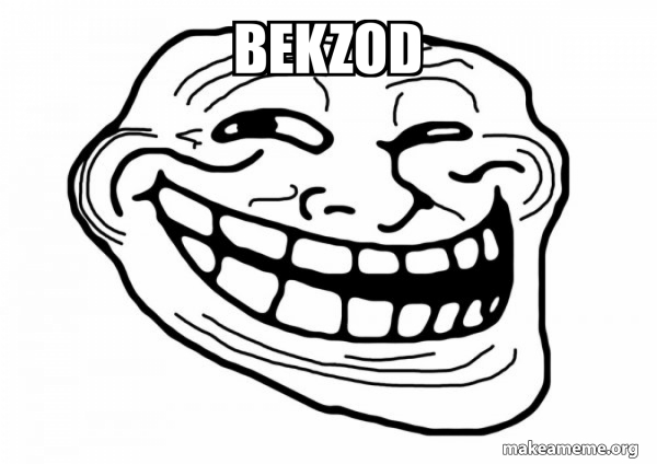Bekzod - Trollface Meme Generator