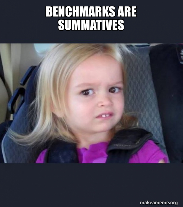 Benchmarks are summatives - Side-Eyes Chloe Meme Generator