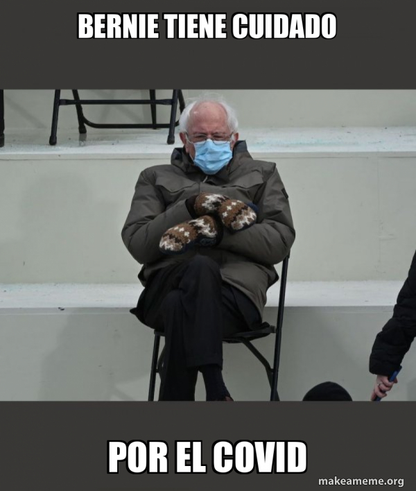 Bernie Tiene Cuidado Por El COVID - Bernie Sanders at the Inauguration ...