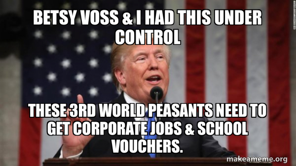 Betsy voss & i had this under control these 3rd world peasants need to ...