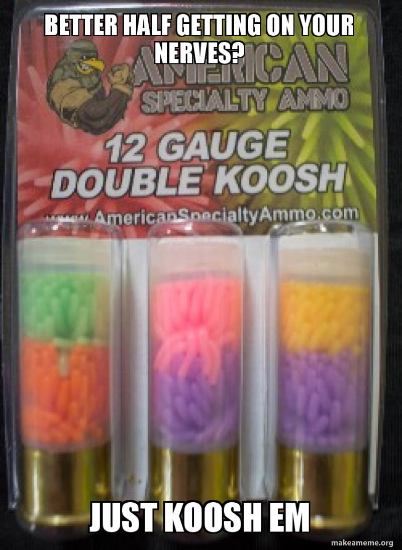 Better half getting on your nerves? Just KooSh em Meme Generator