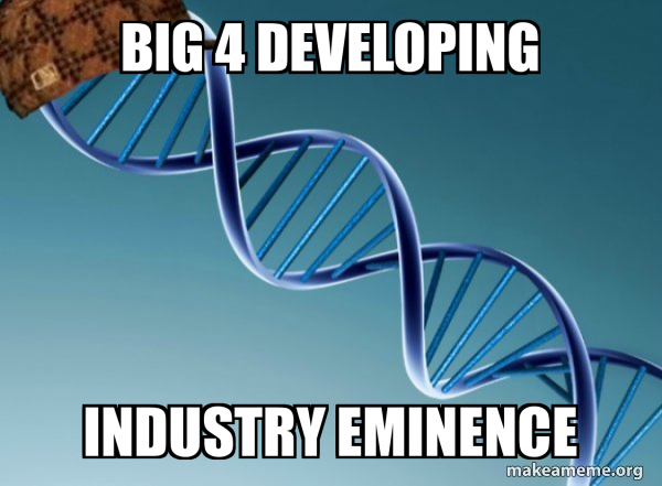 Big 4 developing industry eminence - Scumbag Genetics Meme Generator