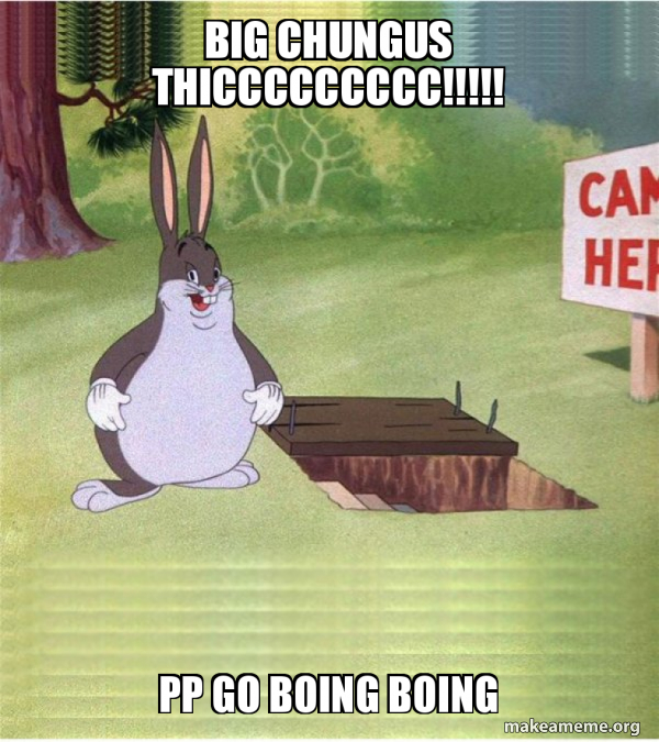 BIG CHUNGUS THICCCCCCCCC!!!!! pp go boing boing - Big Chungus Meme ...