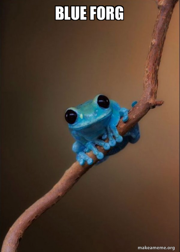 Blue forg - Small Fact Frog Meme Generator