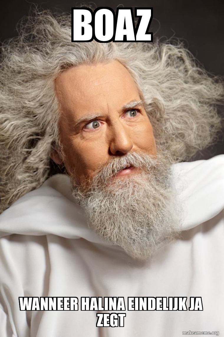 boaz wanneer halina eindelijk ja zegt - Tweet of God Meme Generator