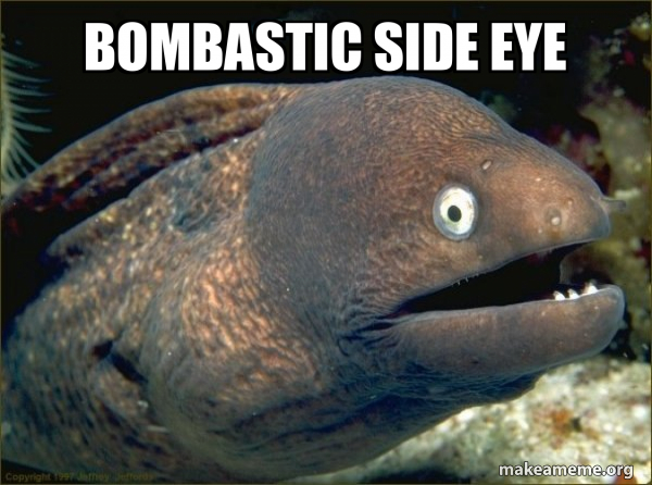 BOMBASTIC SIDE EYE - Bad Joke Eel Meme Generator