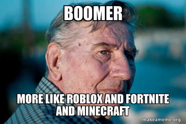 boomer more like roblox and fortnite and minecraft - Marriage Advice ...