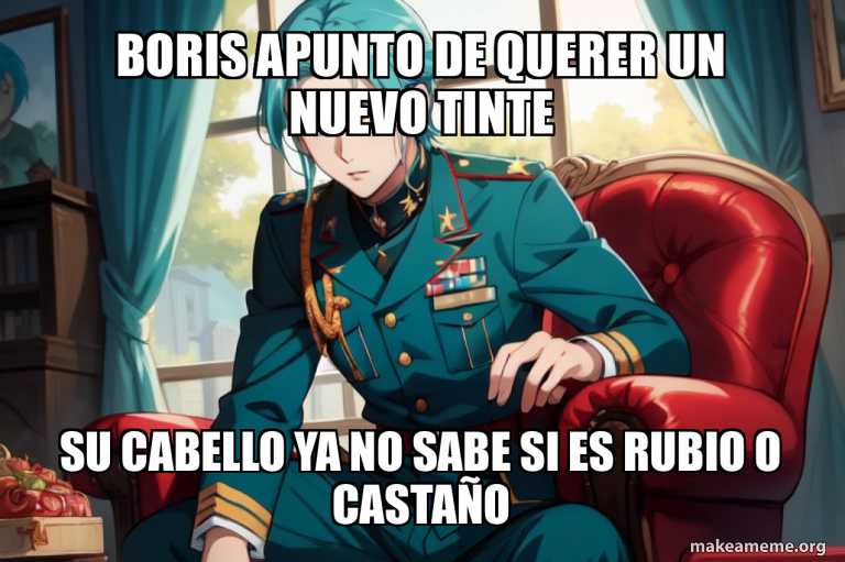 Boris apunto de querer un nuevo tinte Su cabello ya no sabe si es rubio ...