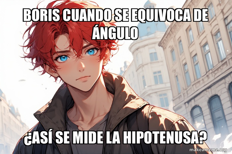 Boris cuando se equivoca de ángulo ¿Así se mide la hipotenusa? Meme ...