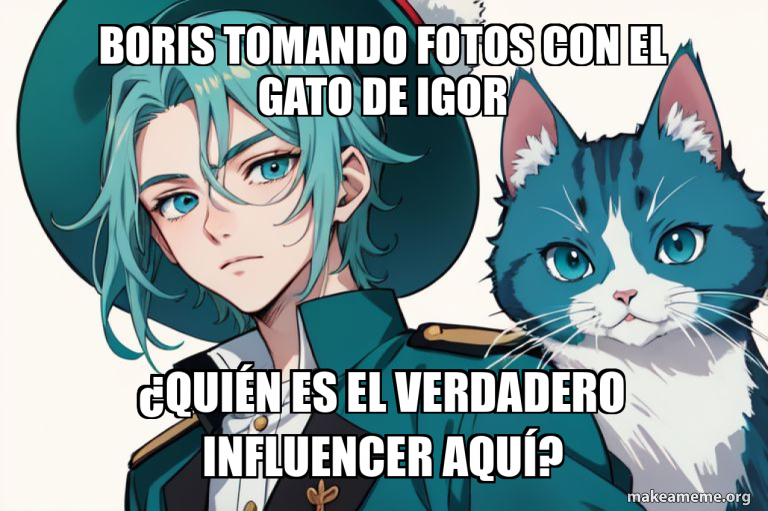 Boris tomando fotos con el gato de Igor ¿Quién es el verdadero ...