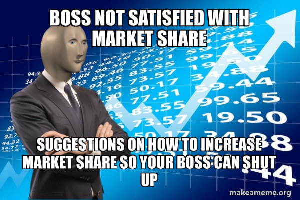 Boss not satisfied with market share Suggestions on how to increase ...