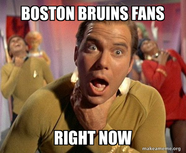 Boston Bruins fans right now - Captain Kirk Choking Meme Generator