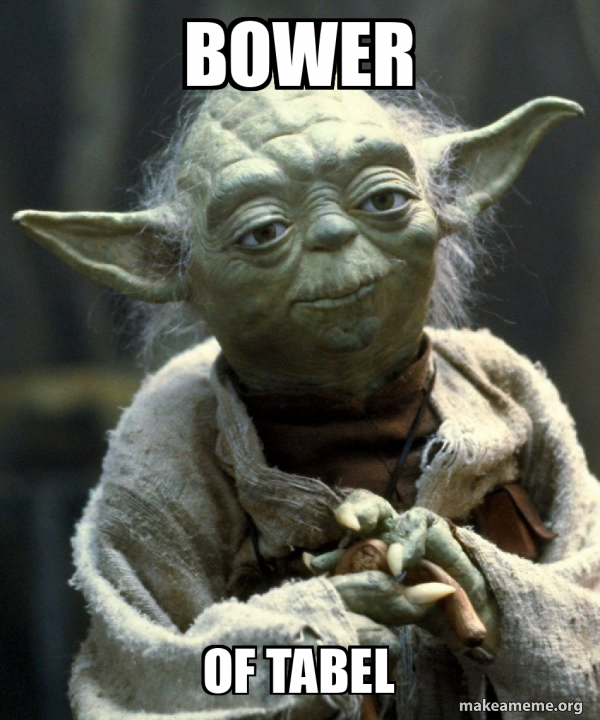 bower of tabel - Yoda Meme Generator