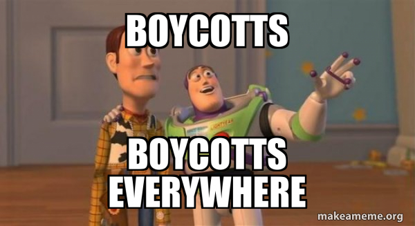BOYCOTTS BOYCOTTS EVERYWHERE - Buzz and Woody (Toy Story) Meme Meme ...
