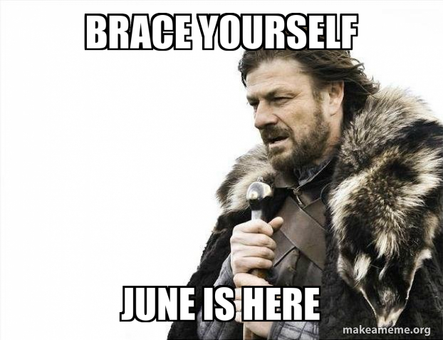 brace yourself june is here Meme Generator
