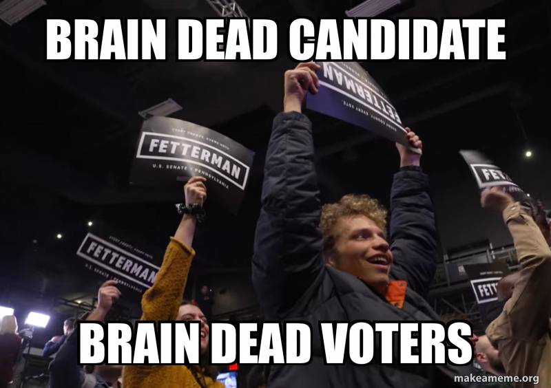 Brain dead Candidate Brain Dead Voters Meme Generator