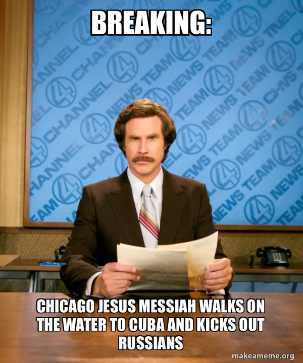 breaking: chicago jesus messiah walks on the water to cuba and kicks ...