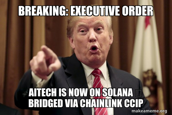 BREAKING: Executive Order AITECH is now on Solana ⚡ Bridged via ...