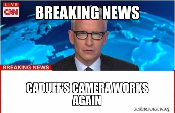 Breaking News Caduff's Camera works again - Fake Headline Meme Generator
