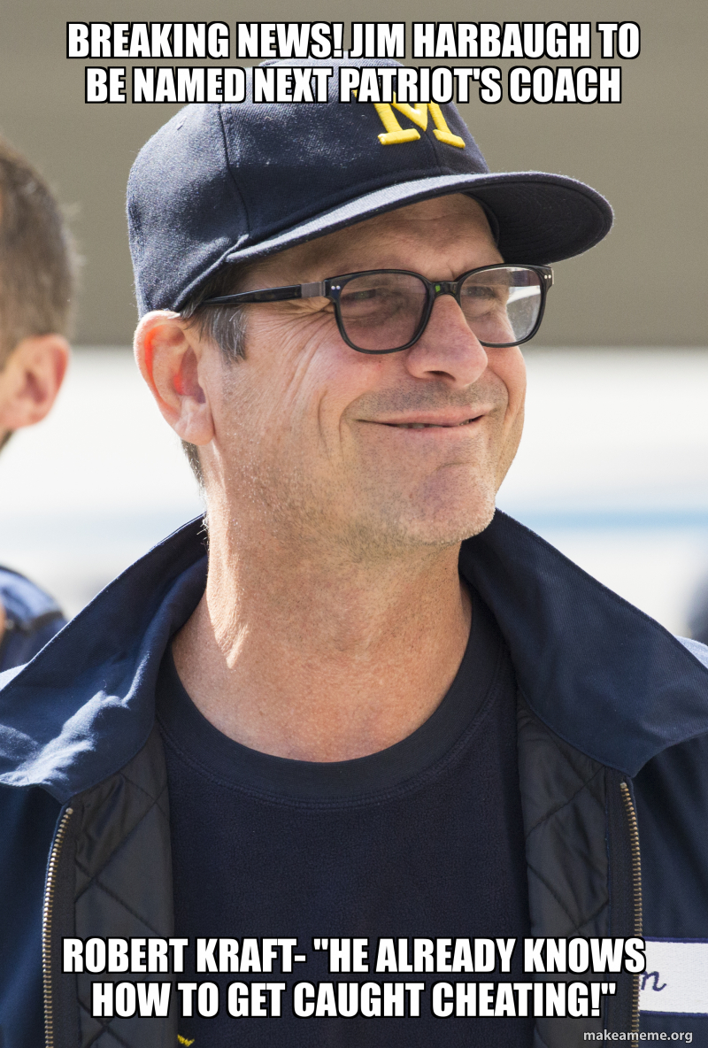 Breaking news! Jim Harbaugh to be named next Patriot's coach Robert ...