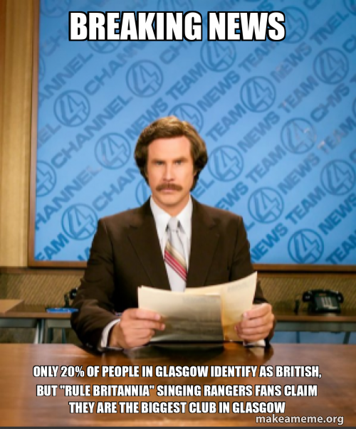 breaking news only 20% of people in glasgow identify as british, but ...