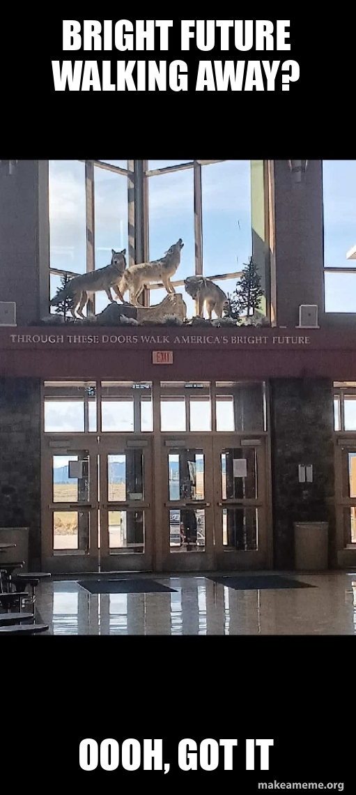 bright future walking away? oooh, got it Meme Generator