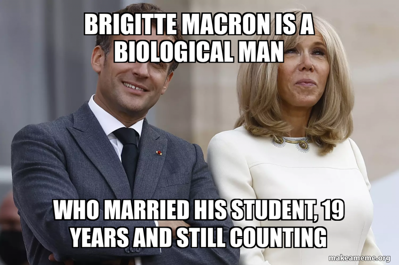 Brigitte Macron is a biological man Who married his student, 19 years ...