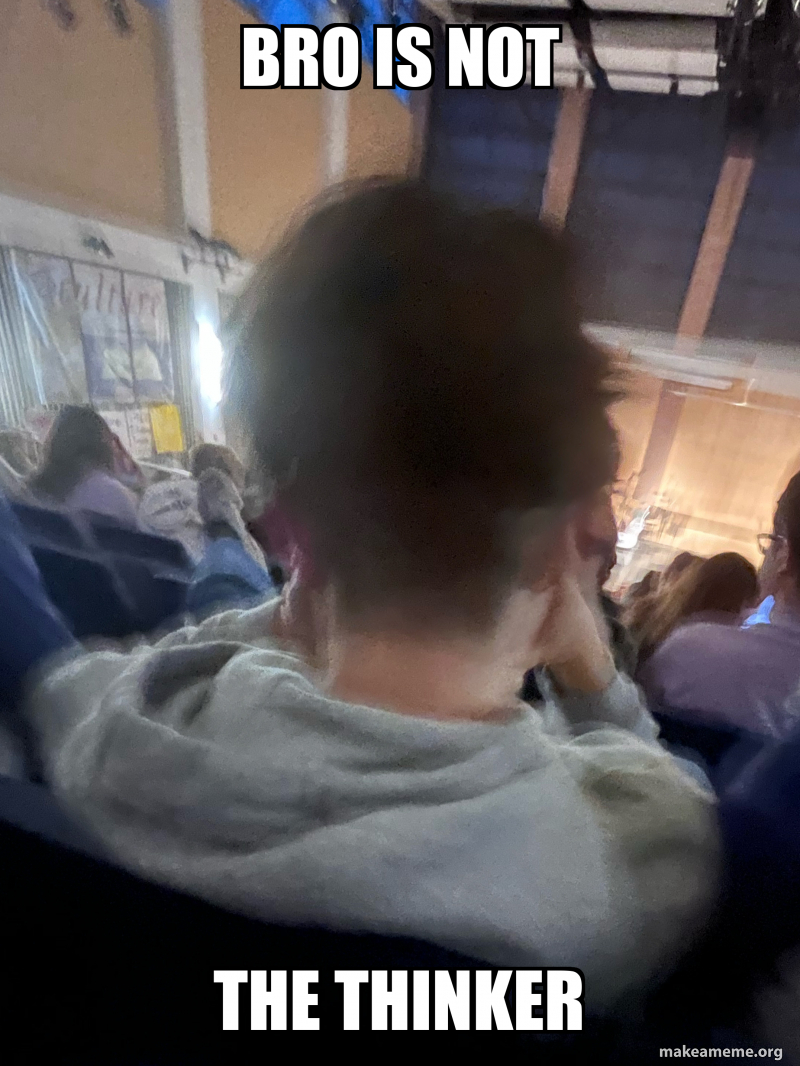 bro is NOT The thinker Meme Generator