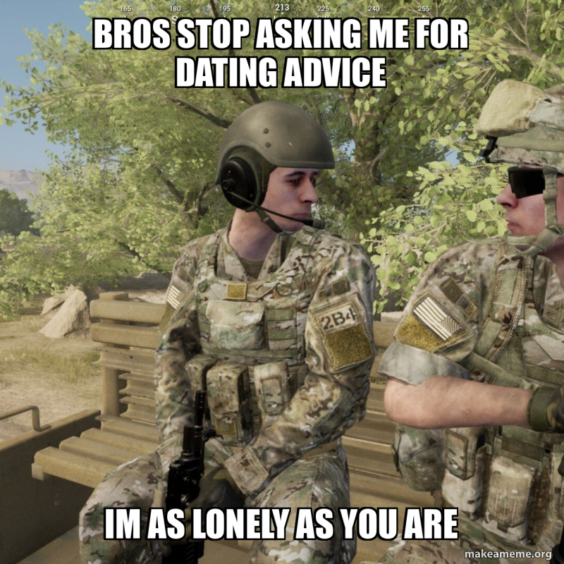 Bros stop asking me for dating advice Im as lonely as you are Meme ...