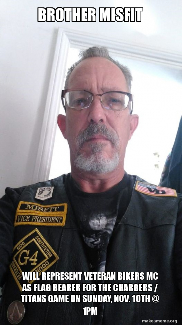 Brother misfit will represent veteran bikers mc as flag bearer for the ...