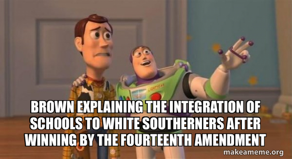 Brown explaining the integration of schools to white southerners after ...
